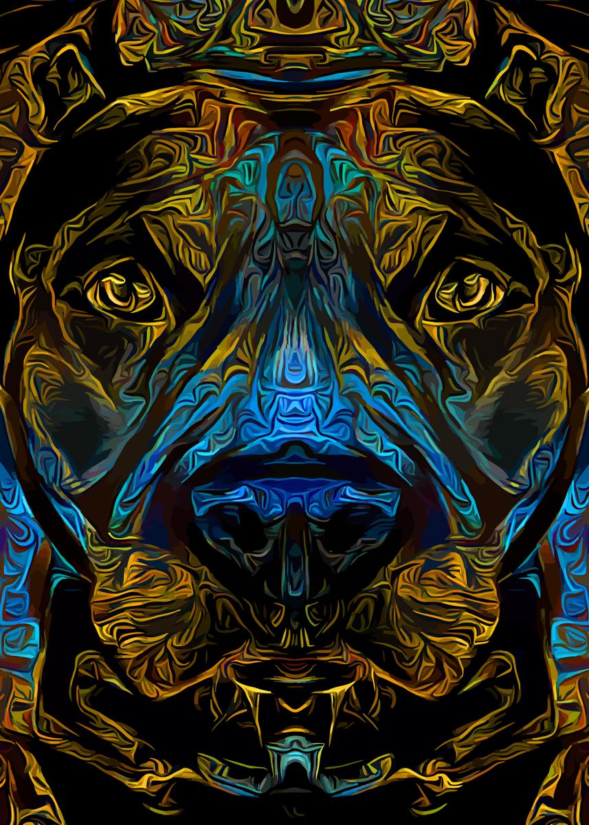 'Pit Bull Fantasy' Poster, picture, metal print, paint by MasterHead ...