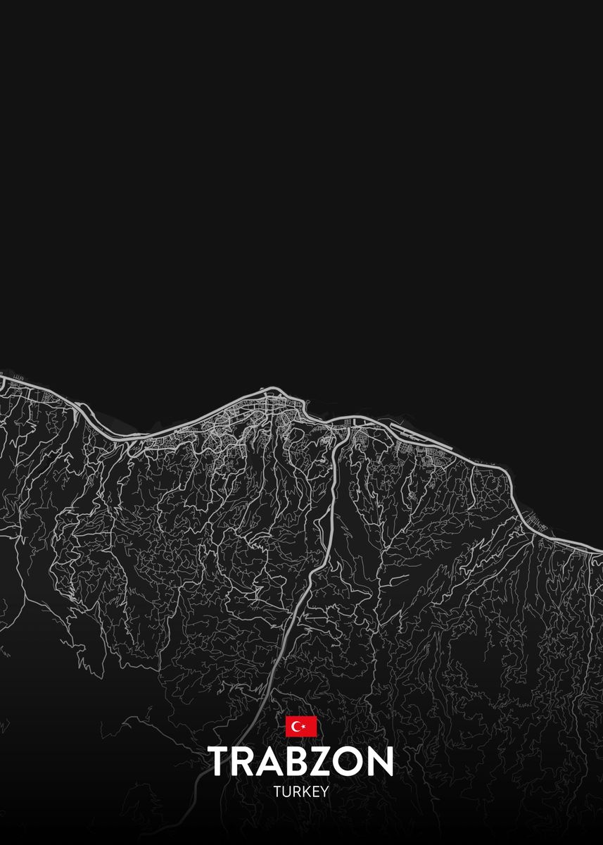 'Trabzon TR' Poster, picture, metal print, paint by IMR Designs | Displate