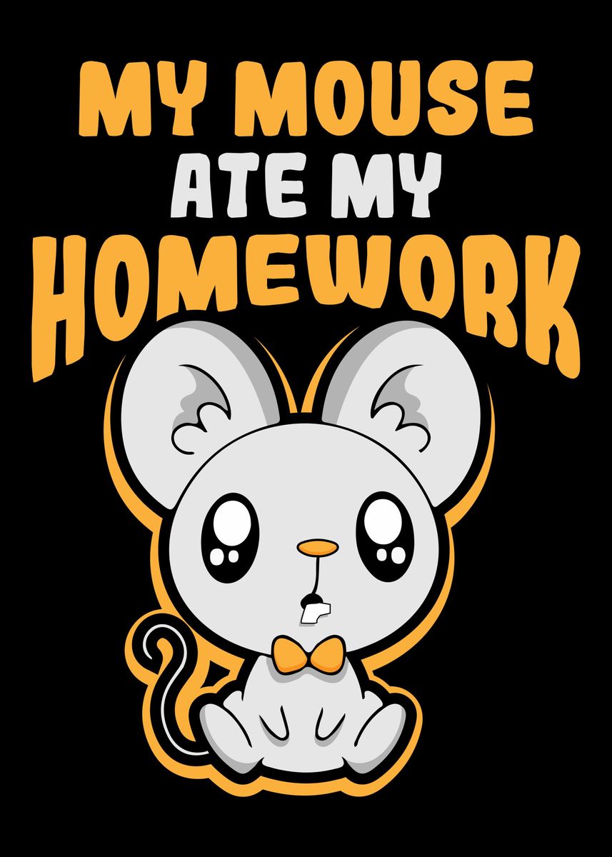 'Mouse Mice Quote' Poster, picture, metal print, paint by Sebastian ...