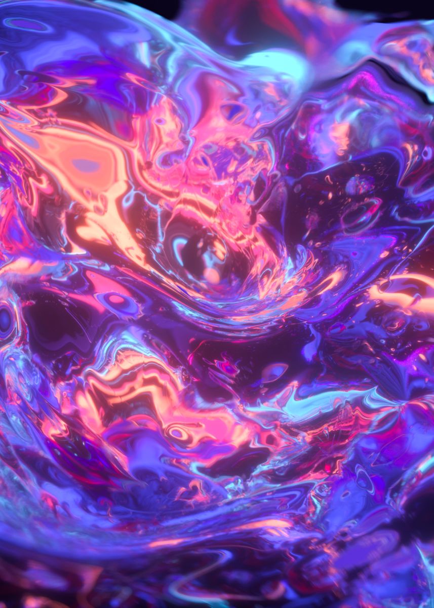 '3D Colorful Acrylic 1' Poster, picture, metal print, paint by Justin ...