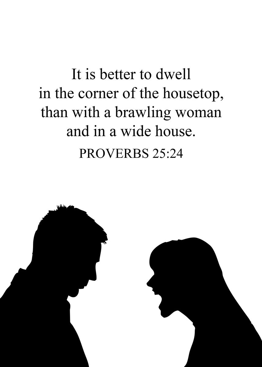 'Proverbs 25 24' Poster by ABConcepts | Displate