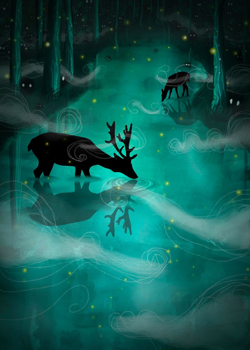 'Peace in the Forest' Poster, picture, metal print, paint by Immensely ...