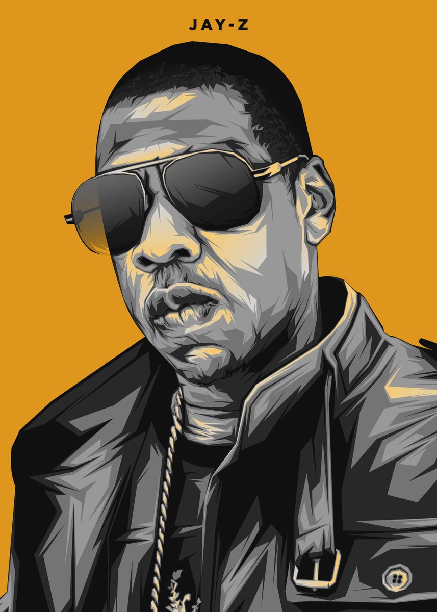 'Jay Z Rapper Hip Hop' Poster, picture, metal print, paint by Lucky ...
