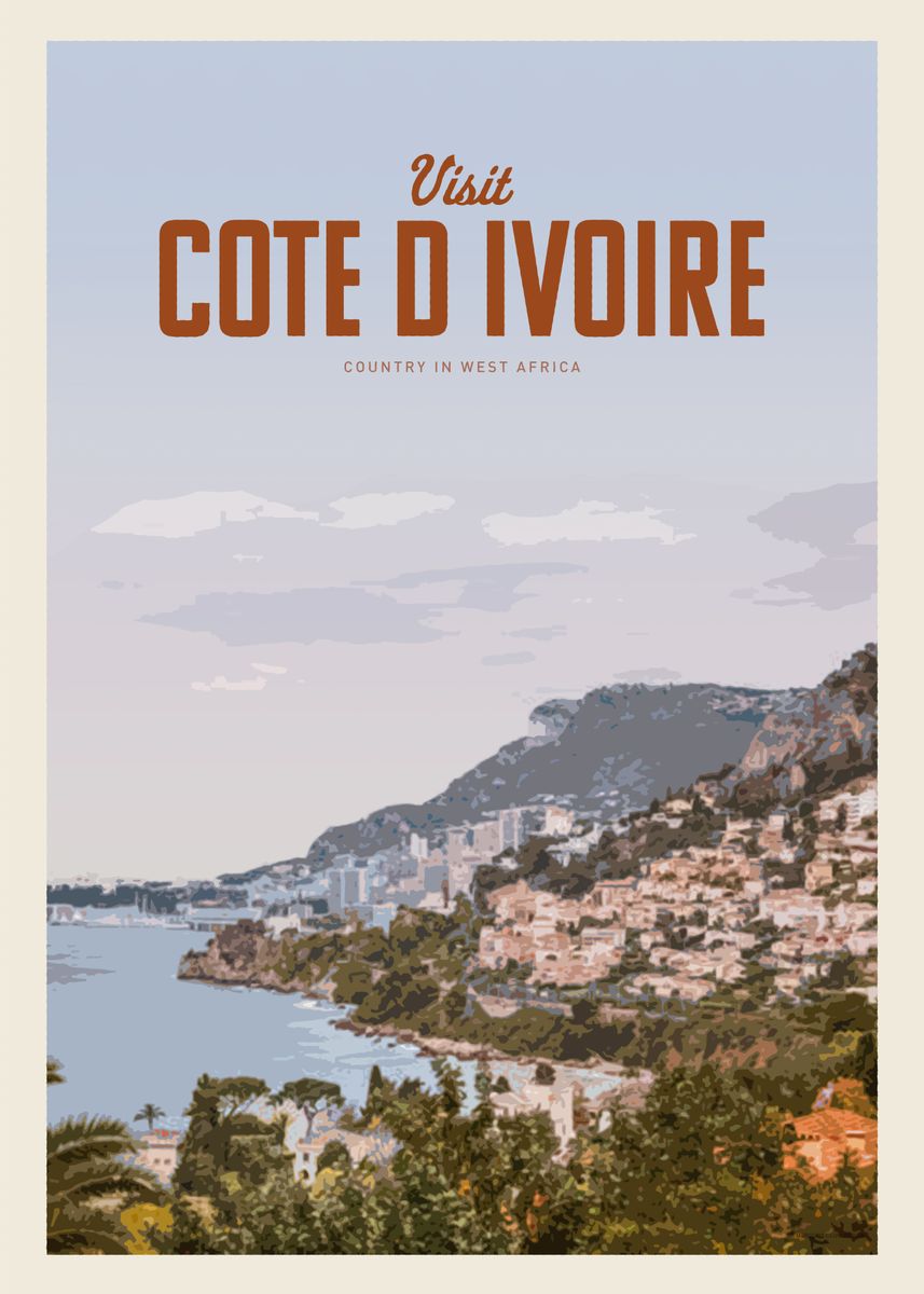 'Visit Cote D Ivoire' Poster, picture, metal print, paint by Mercury ...