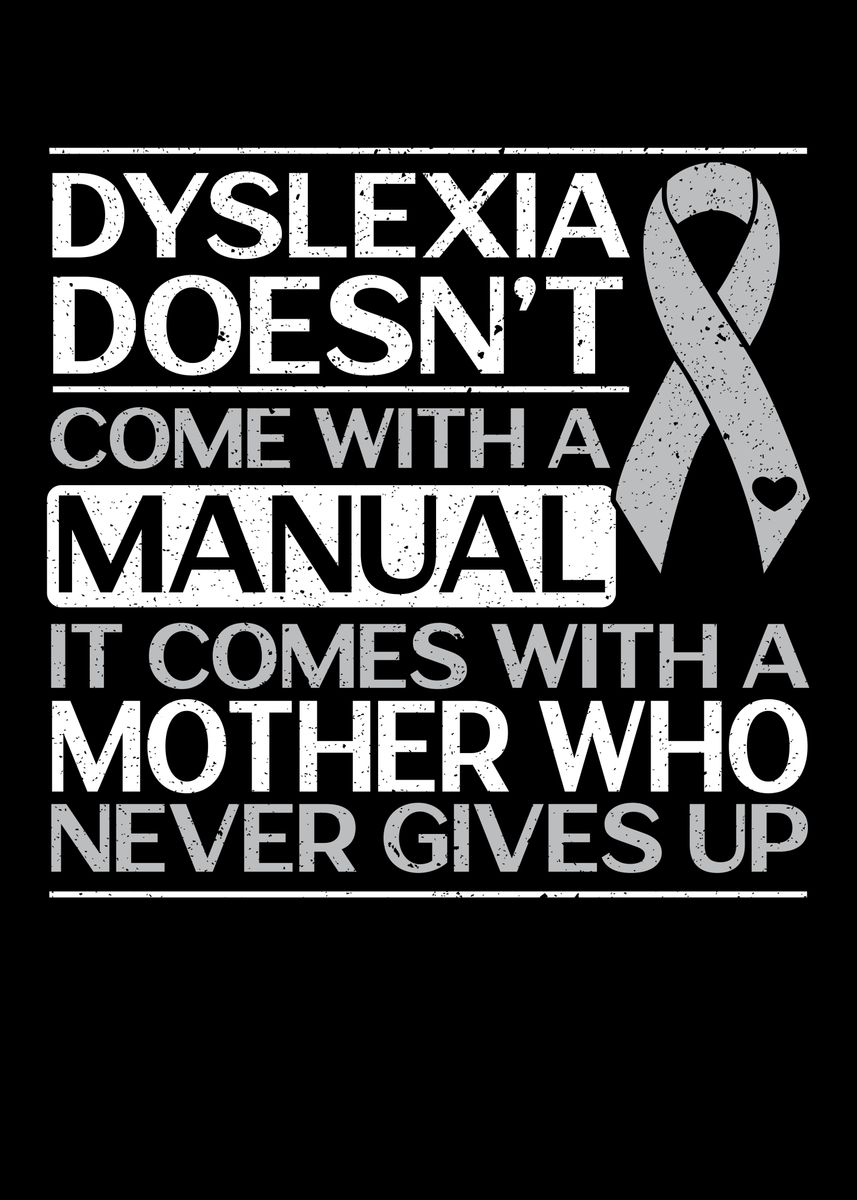 'Dyslexia Awareness' Poster, picture, metal print, paint by NAO | Displate