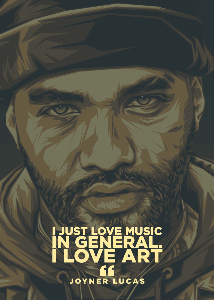 'Joyner Lucas Rapper Hiphop' Poster, picture, metal print, paint by ...