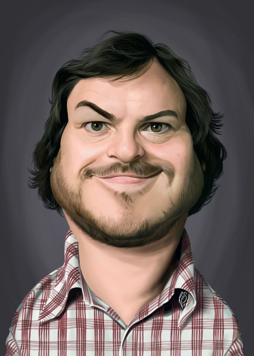 'Jack Black' Poster, picture, metal print, paint by rob art ...