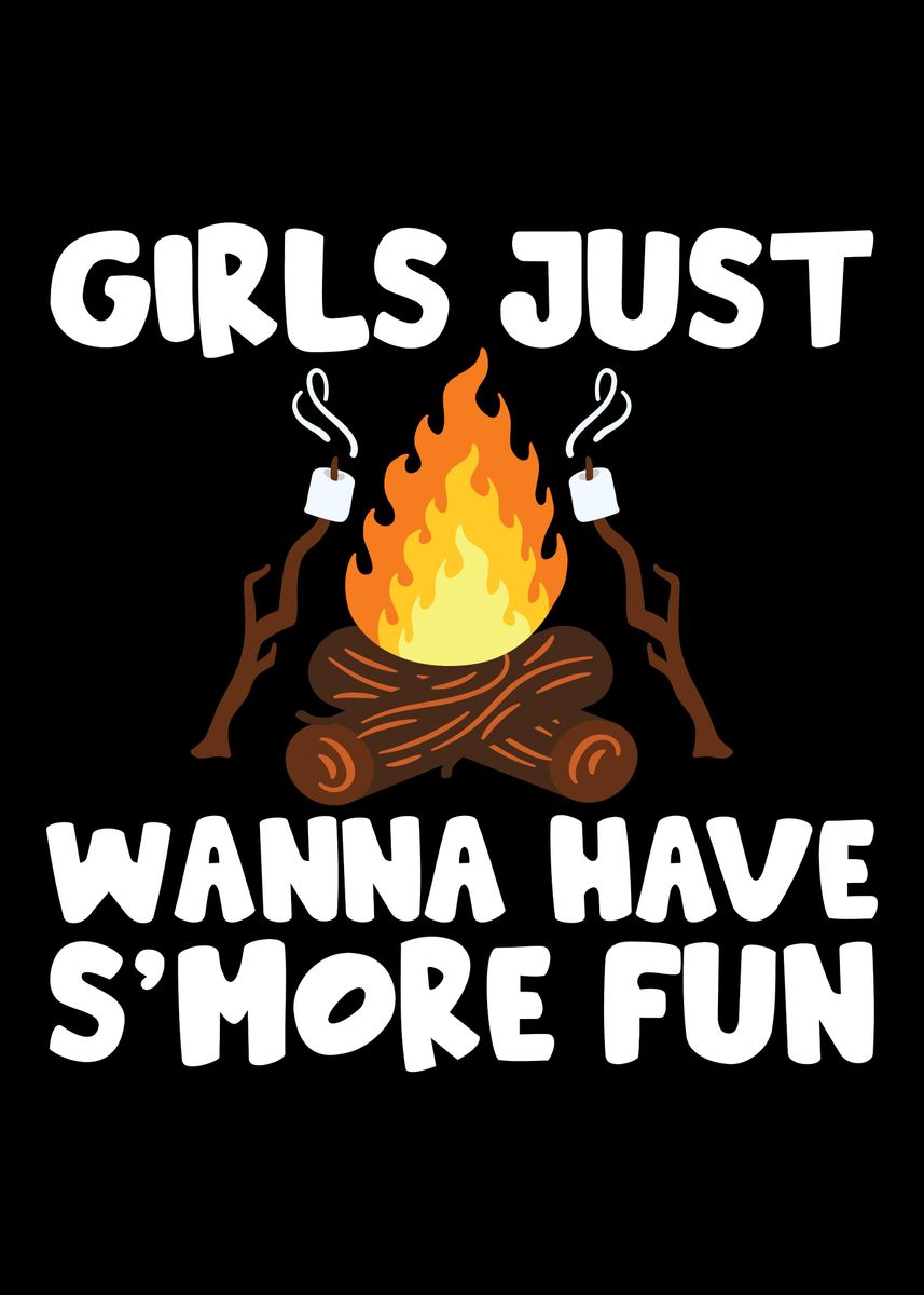 'Camping Smores Smores' Poster, picture, metal print, paint by ...