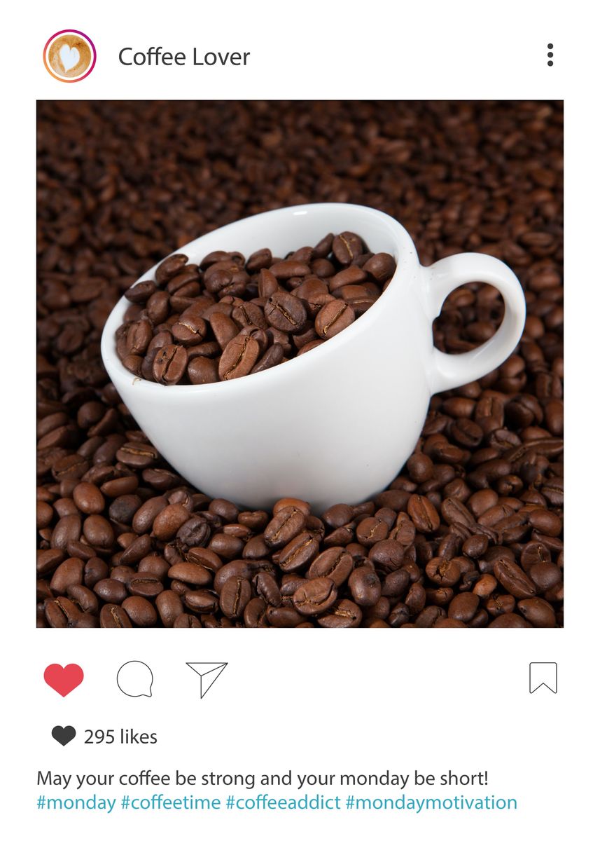 'Coffee Strong Monday Short' Poster, picture, metal print, paint by ...