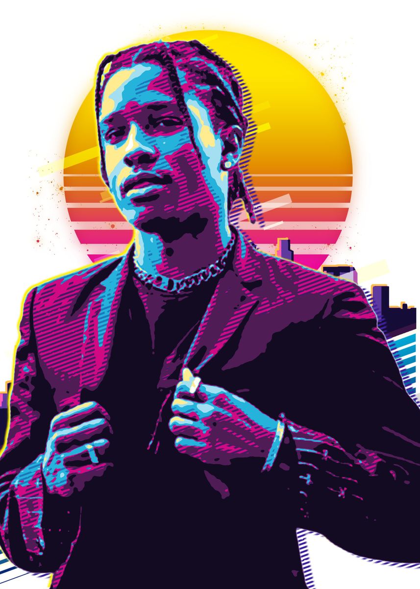 'asap rocky' Poster, picture, metal print, paint by Most Popular Cult ...