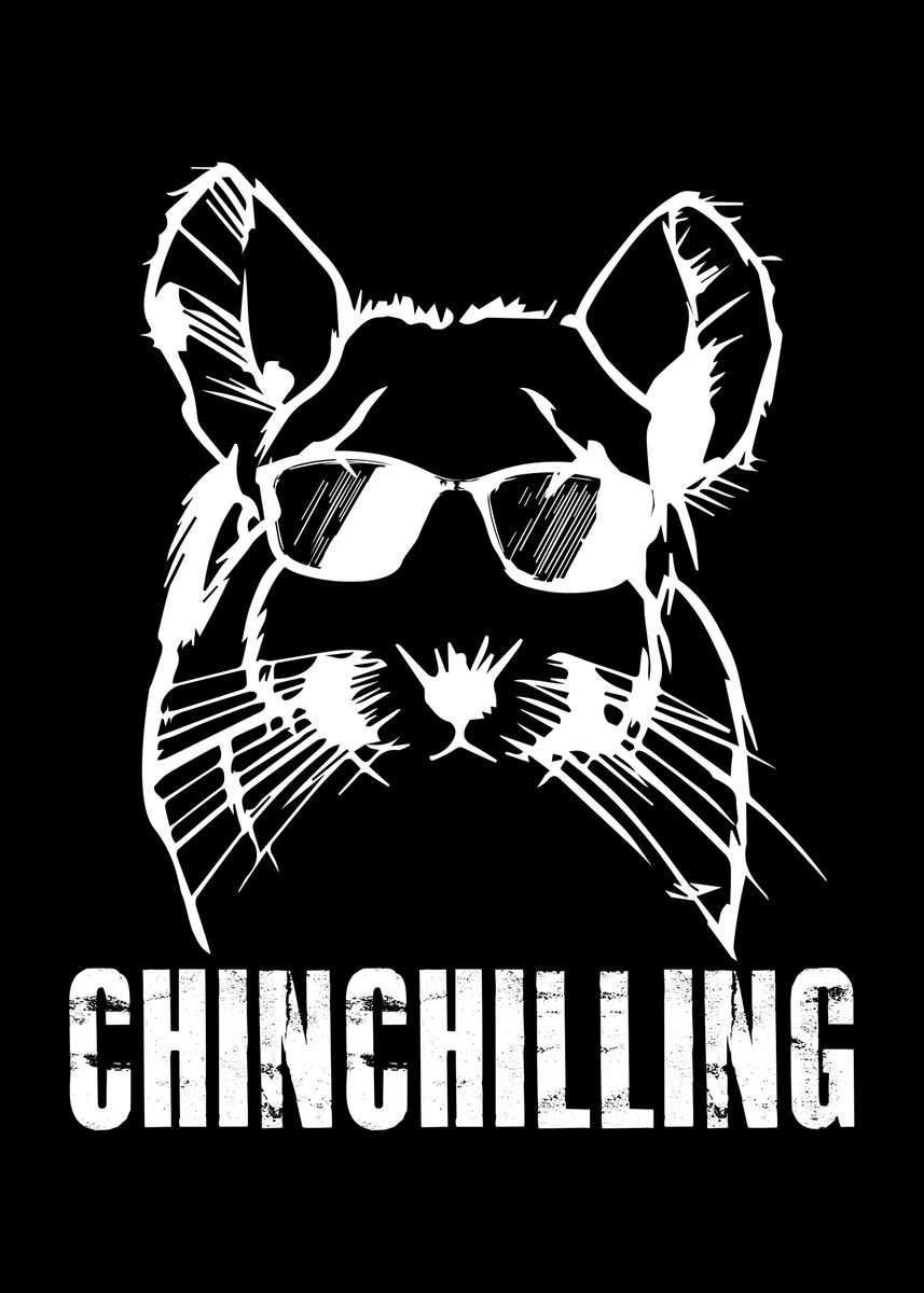 'Chinchilling Rodent' Poster, picture, metal print, paint by ...
