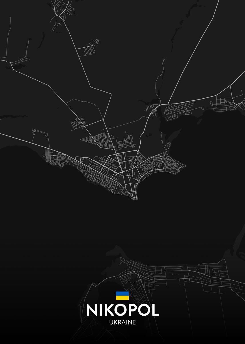 'Nikopol UA' Poster, picture, metal print, paint by IMR Designs | Displate