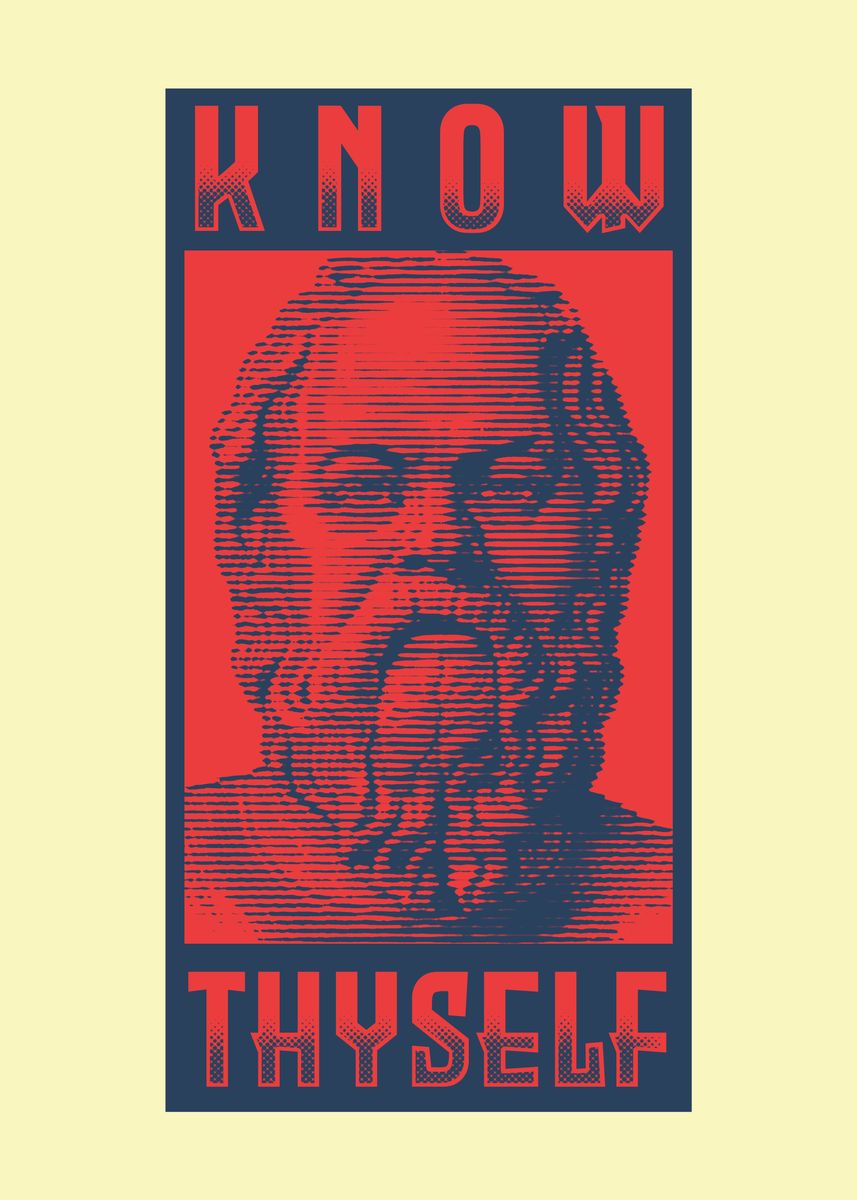 'Socrates Know Thyself' Poster, picture, metal print, paint by Boris ...