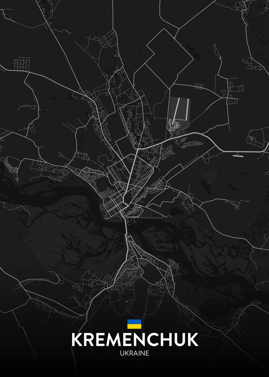 'Kremenchuk UA' Poster, picture, metal print, paint by IMR Designs ...