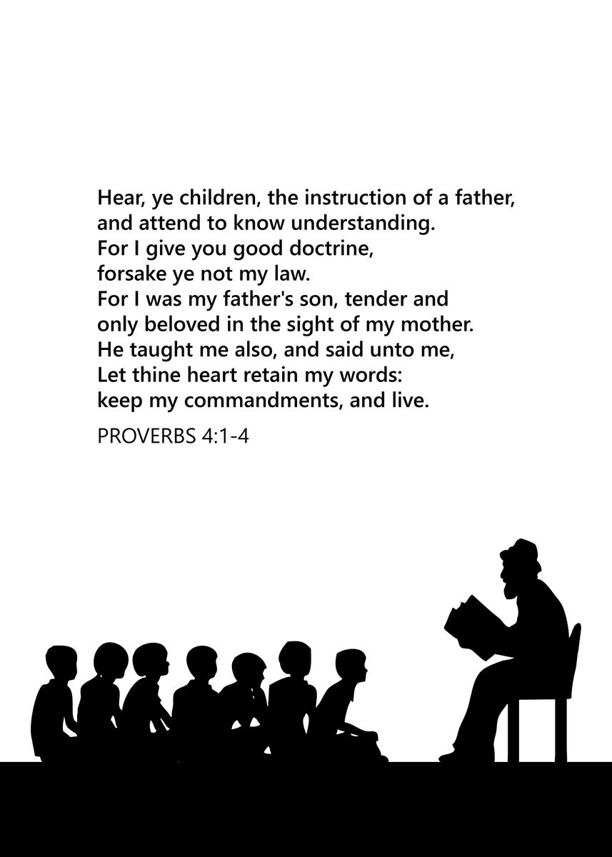 'Proverbs 4 1 4' Poster, picture, metal print, paint by ABConcepts ...