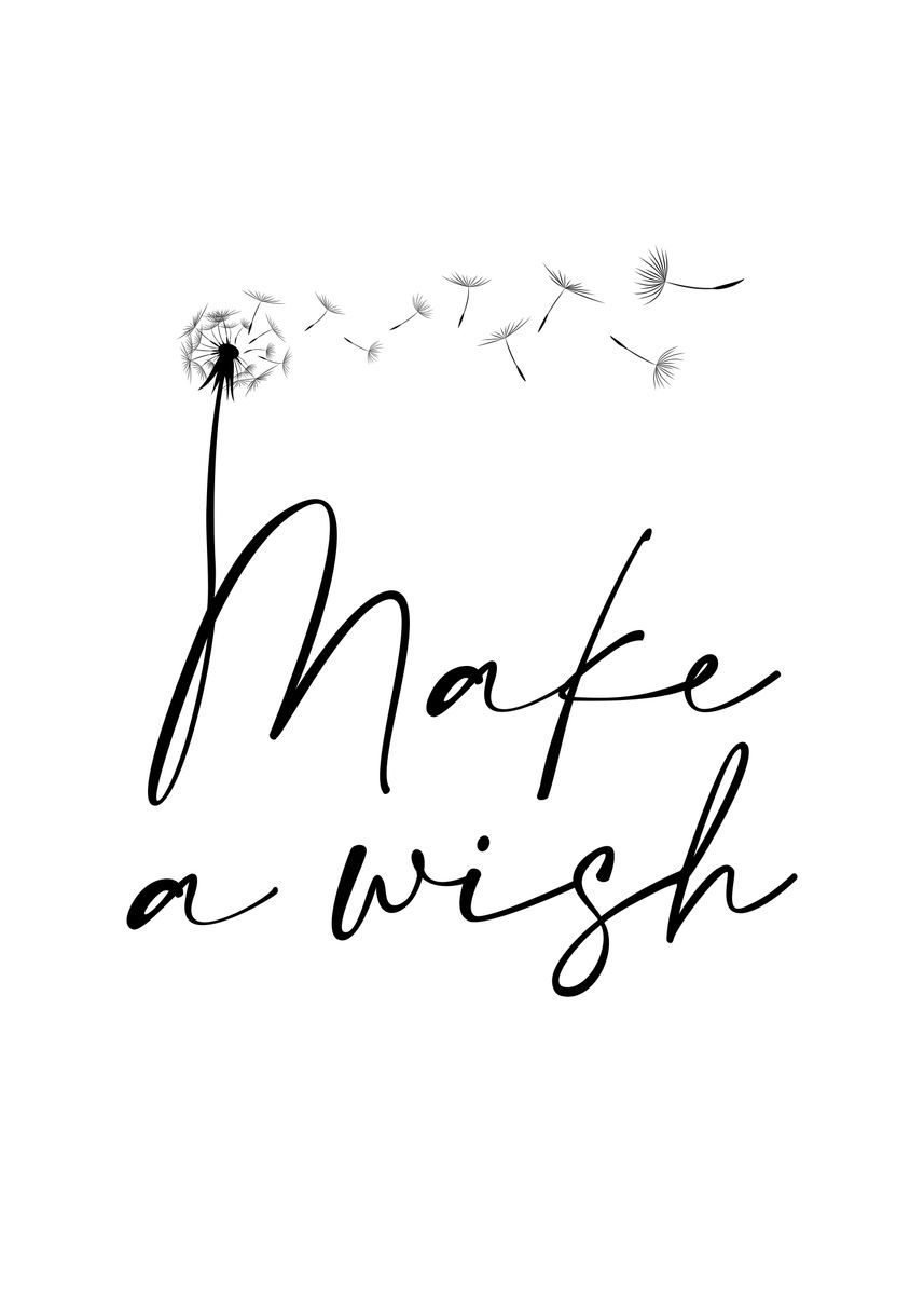 'Make a Wish' Poster, picture, metal print, paint by dkDesign | Displate
