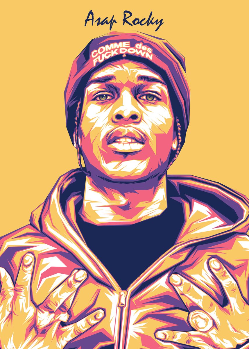 'Asap Rocky Rapper Hip Hop' Poster by Lucky Dream | Displate