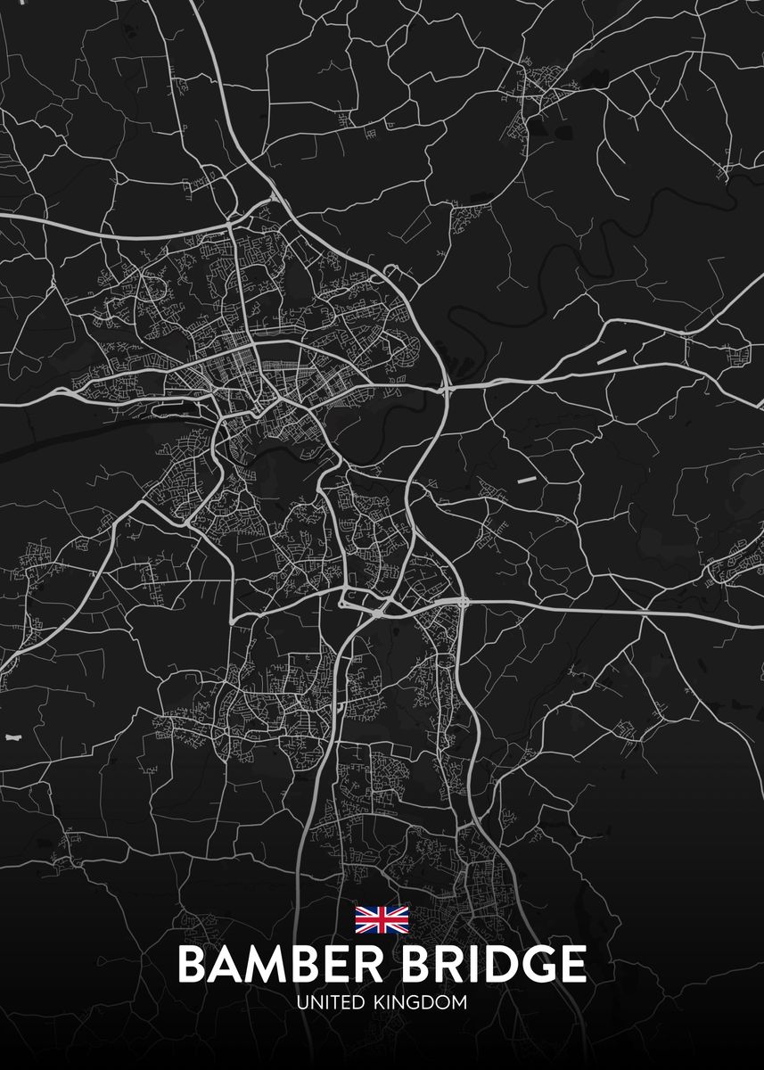 'Bamber Bridge UK' Poster by IMR Designs | Displate