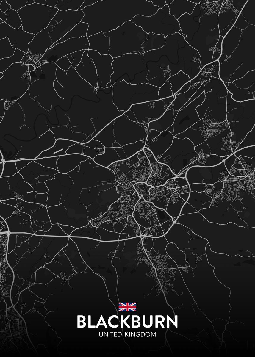 'Blackburn UK' Poster by IMR Designs | Displate