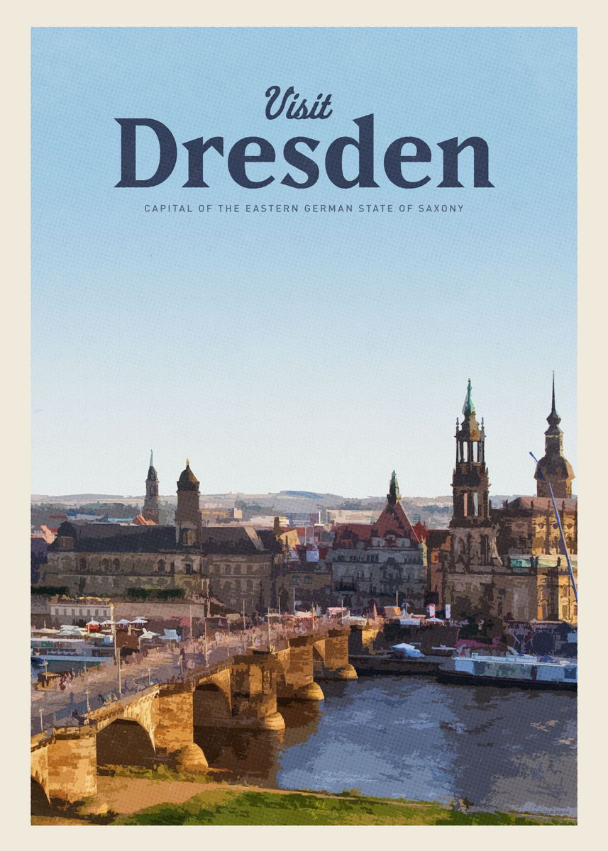 'Visit Dresden' Poster by Mercury Club | Displate