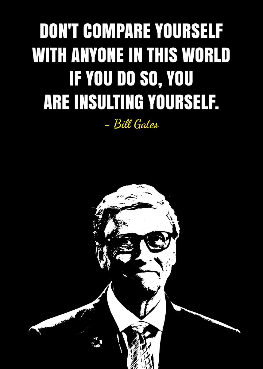 'bill gates quotes' Poster, picture, metal print, paint by pus meong ...