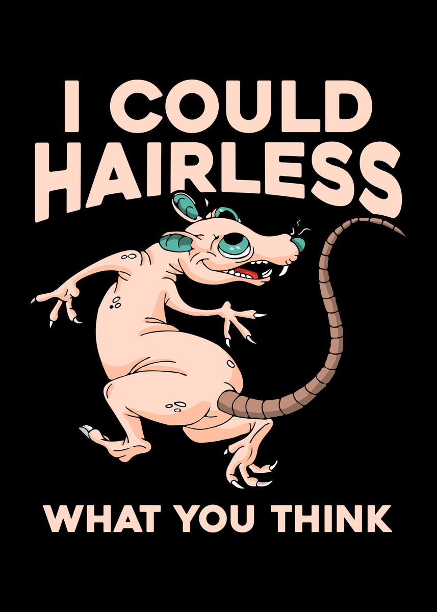 'Hairless Rat' Poster, picture, metal print, paint by Sebastian Wünsche ...