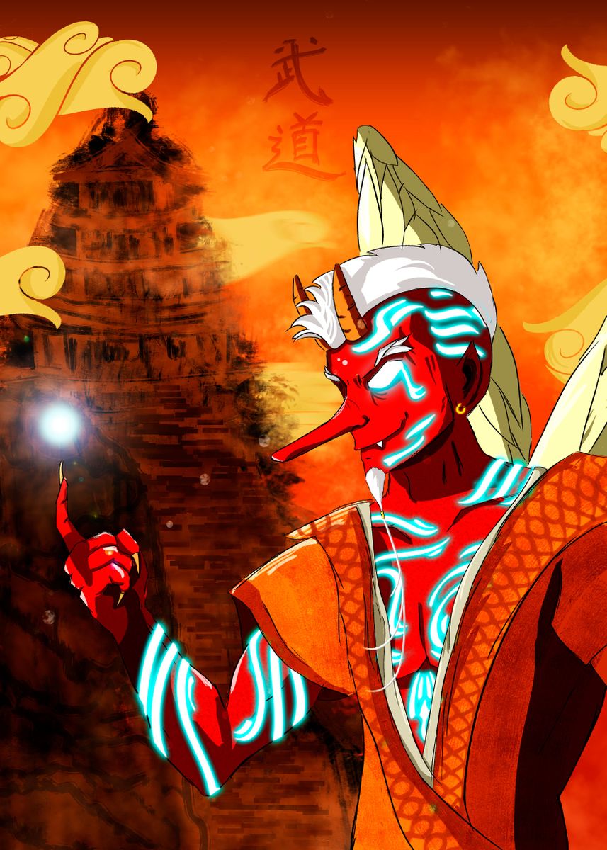 'Tengu' Poster by Phantom Illustrations | Displate