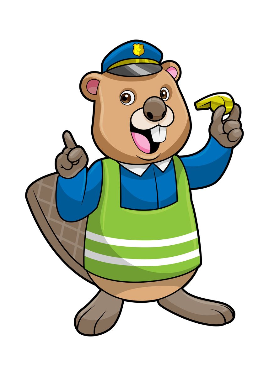 'Beaver Police Whistle' Poster by Markus Schnabel | Displate