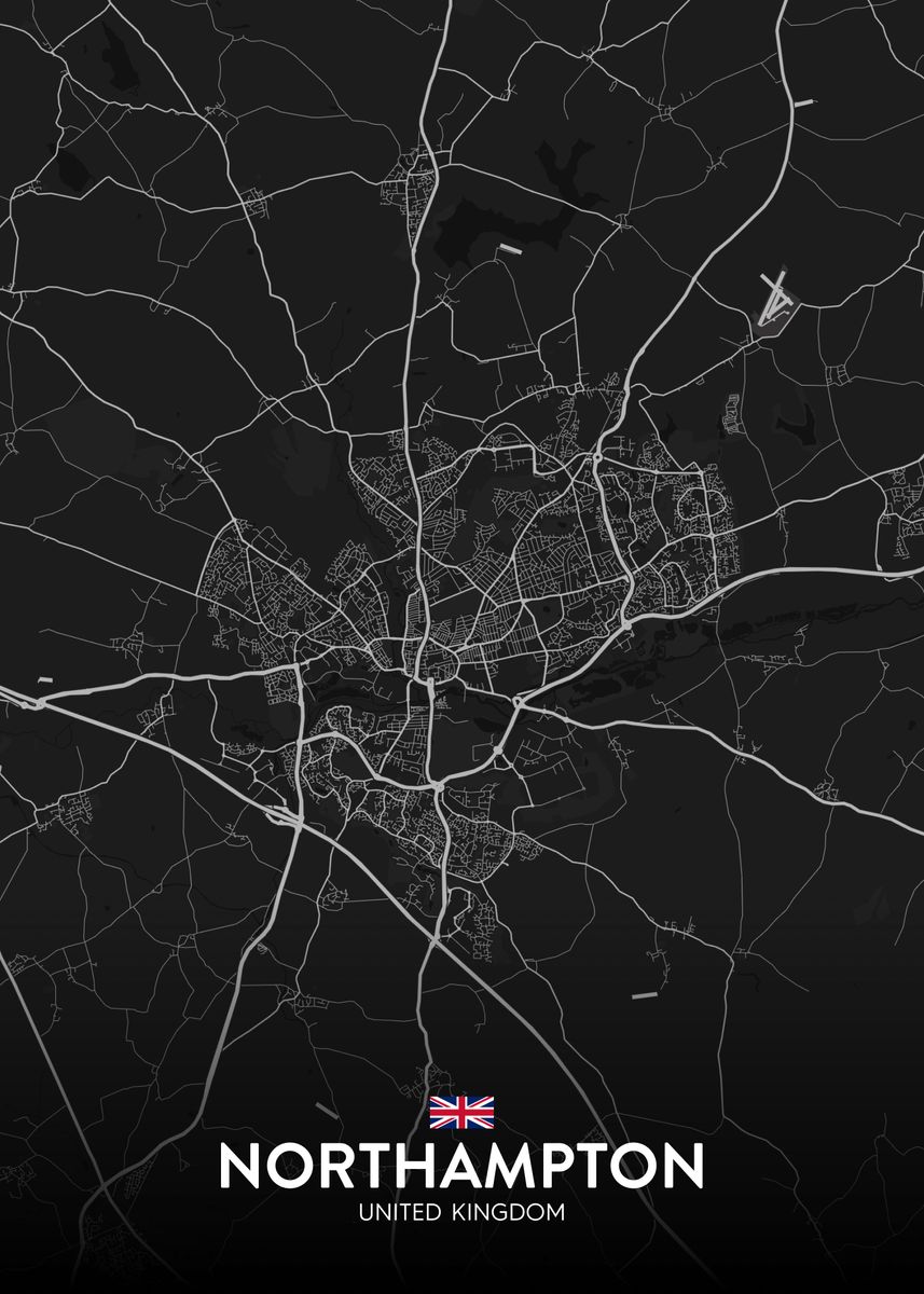 'Northampton UK' Poster, picture, metal print, paint by IMR Designs ...