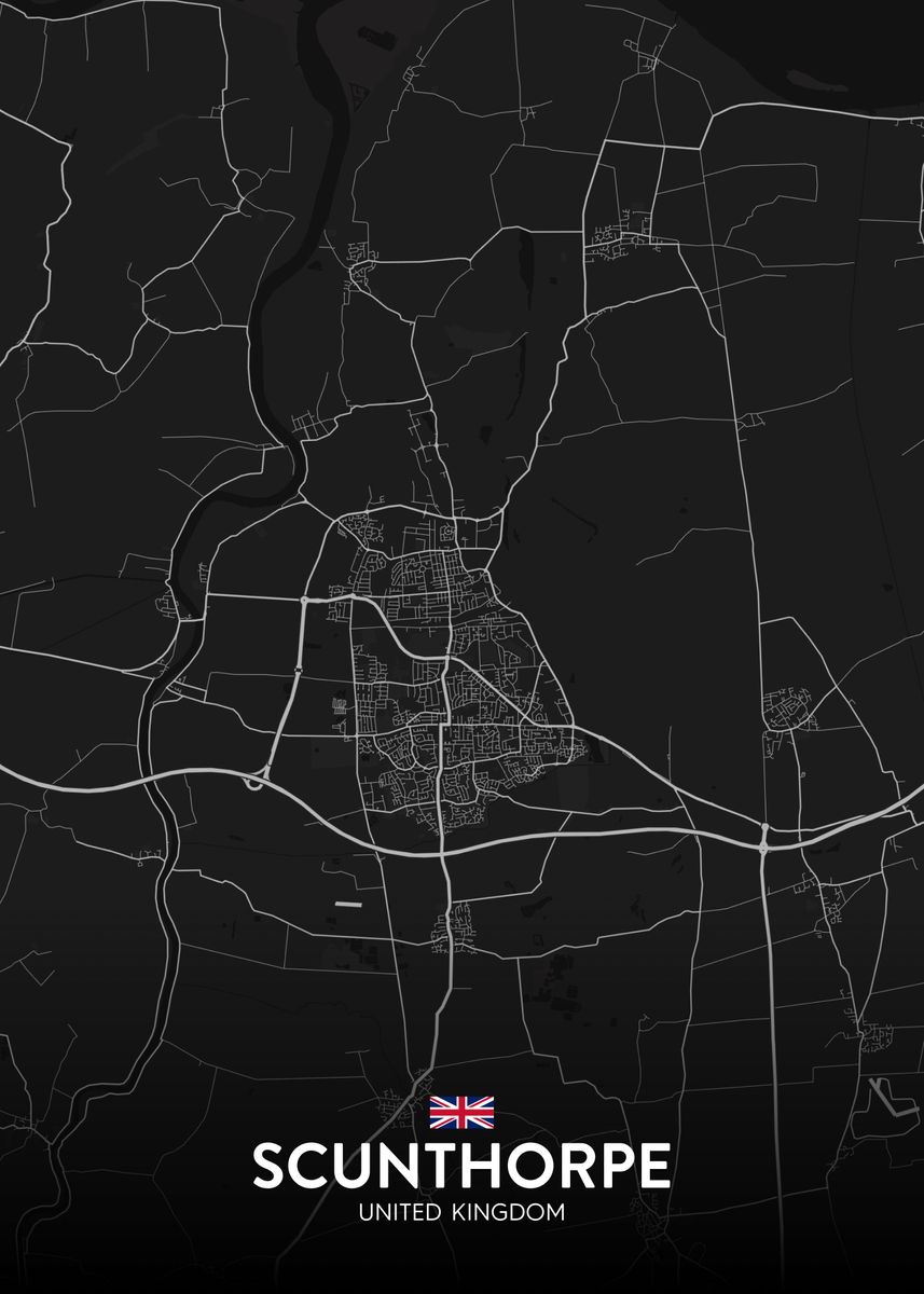 'Scunthorpe UK' Poster, picture, metal print, paint by IMR Designs ...