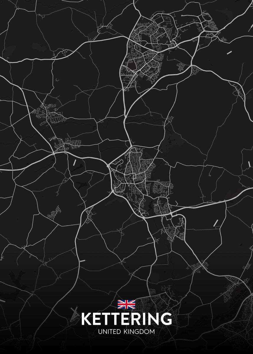 'Kettering UK' Poster, picture, metal print, paint by IMR Designs ...