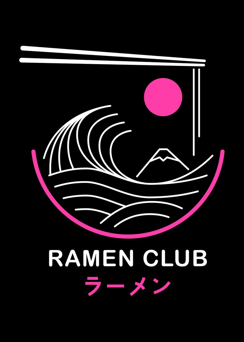 'Ramen Club' Poster, picture, metal print, paint by sachpica | Displate