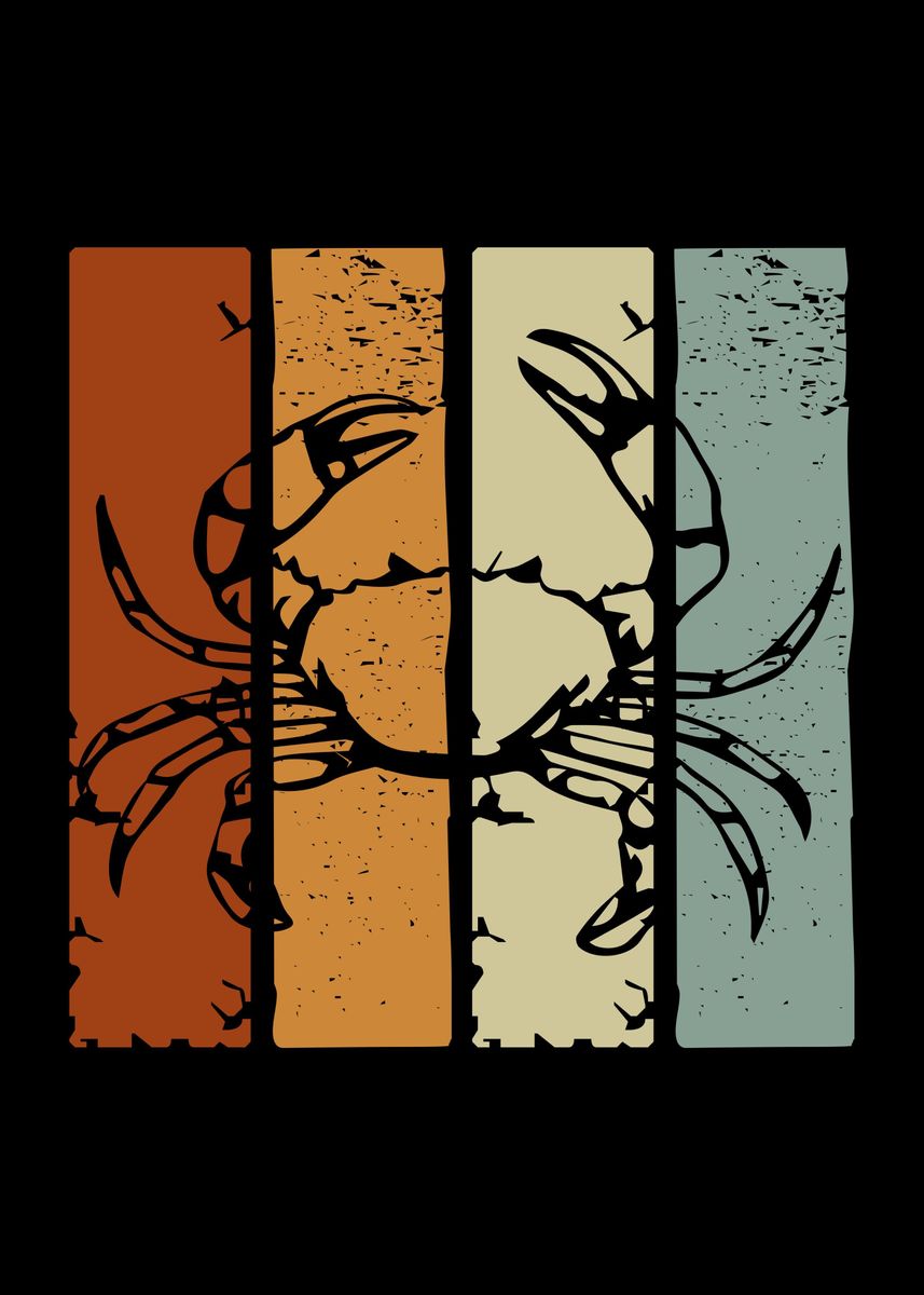 'Vintage Crab Crabs' Poster by DesignatedDesigner | Displate