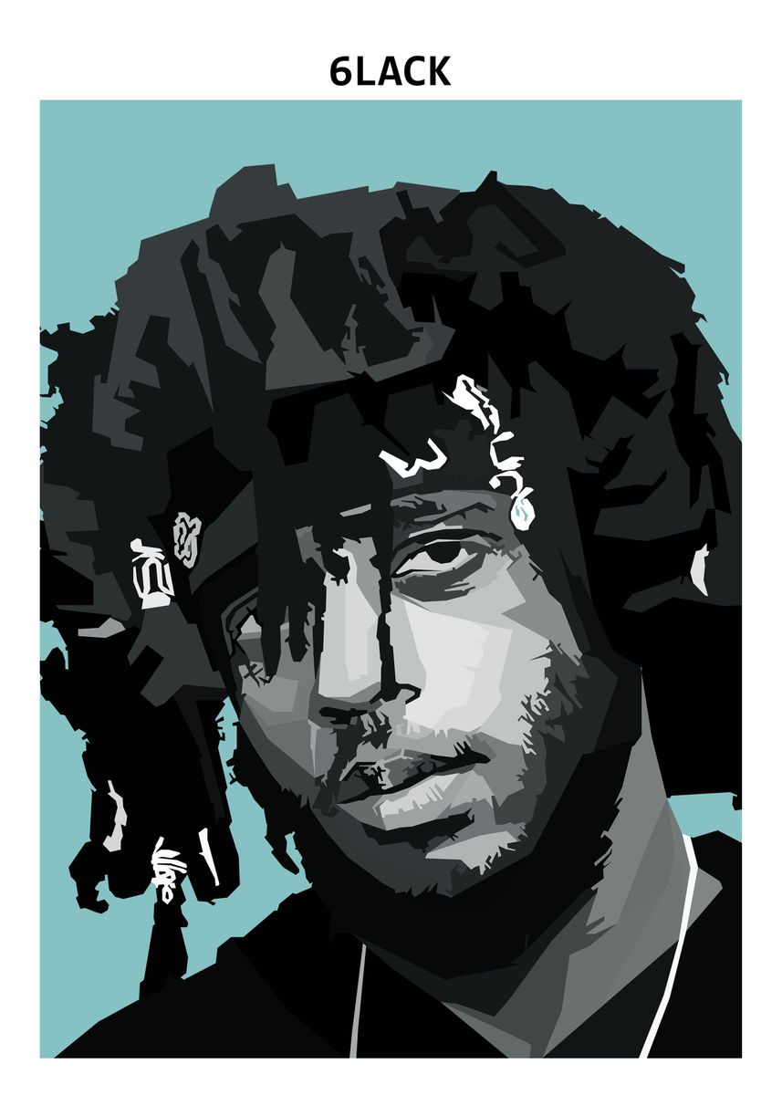 '6LACK Singer' Poster, picture, metal print, paint by NGUYEN DINH LONG ...