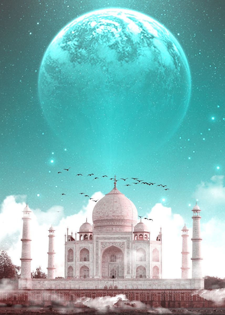 'Taj Mahal Indian Fantasy' Poster by Oki Iskandar | Displate