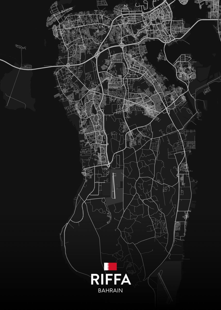 'Riffa BH' Poster, picture, metal print, paint by IMR Designs | Displate