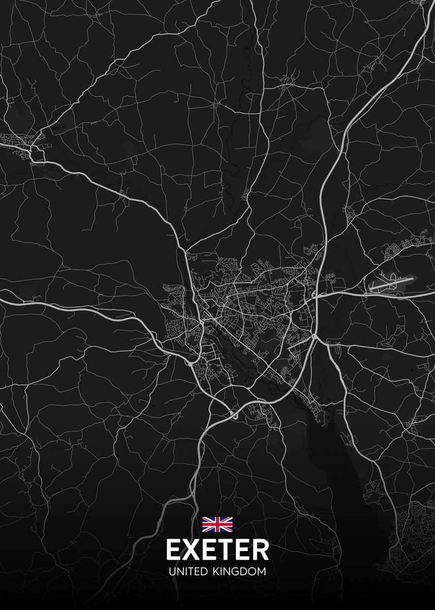 'Exeter UK' Poster, picture, metal print, paint by IMR Designs | Displate