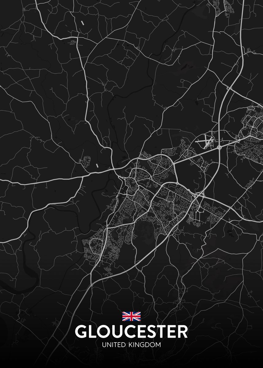 'Gloucester UK' Poster, picture, metal print, paint by IMR Designs ...