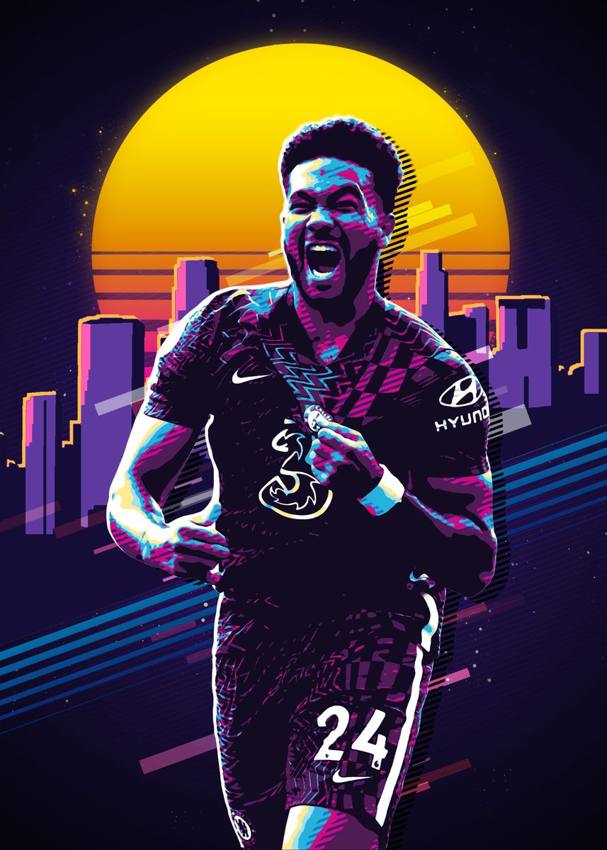 'Reece James' Poster, picture, metal print, paint by Trending ...