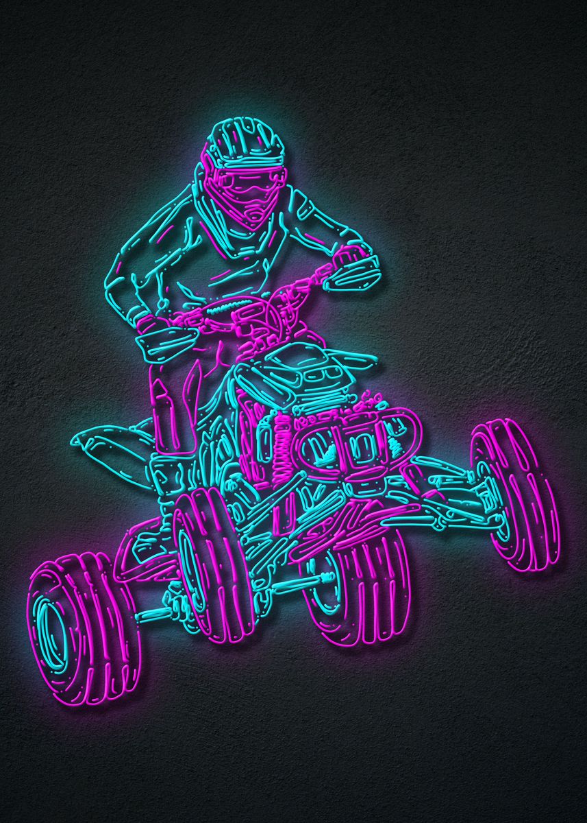 'ATV' Poster, picture, metal print, paint by MoveUp | Displate