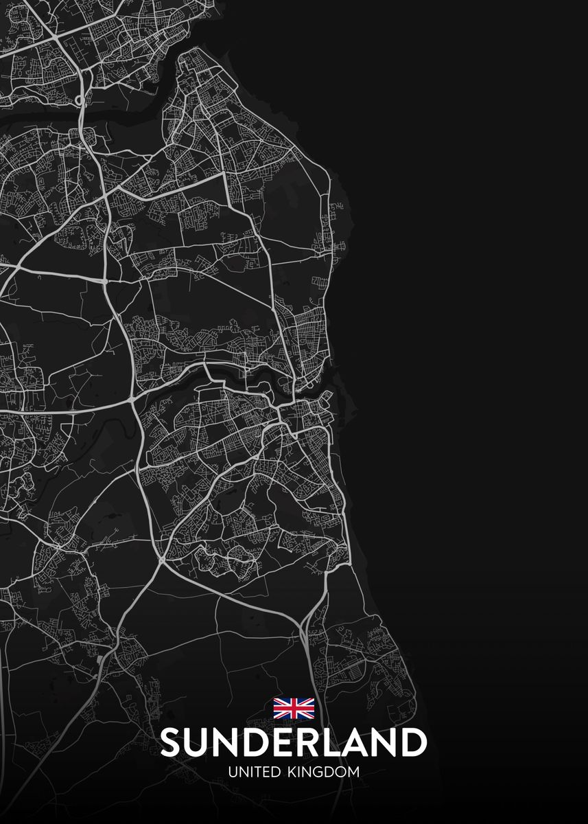 'Sunderland UK' Poster by IMR Designs | Displate