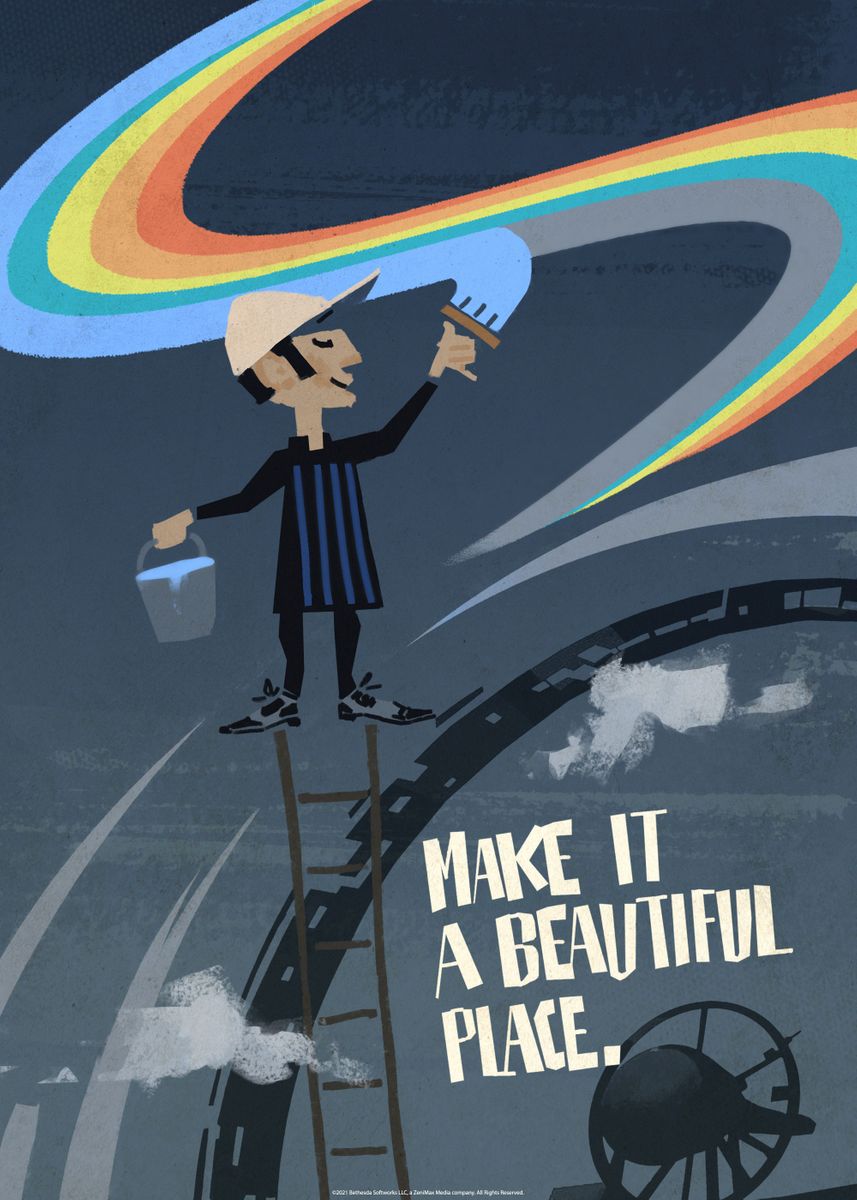 'Make It a Beautiful Place' Poster, picture, metal print, paint by ...