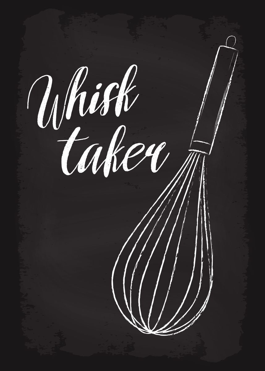 'Whisk Taker Baker Baking' Poster, picture, metal print, paint by dkDesign | Displate