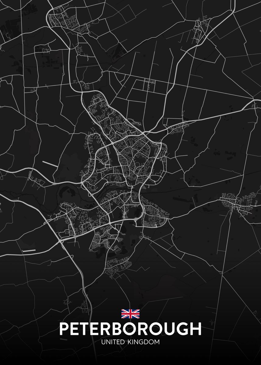 'Peterborough UK' Poster by IMR Designs | Displate
