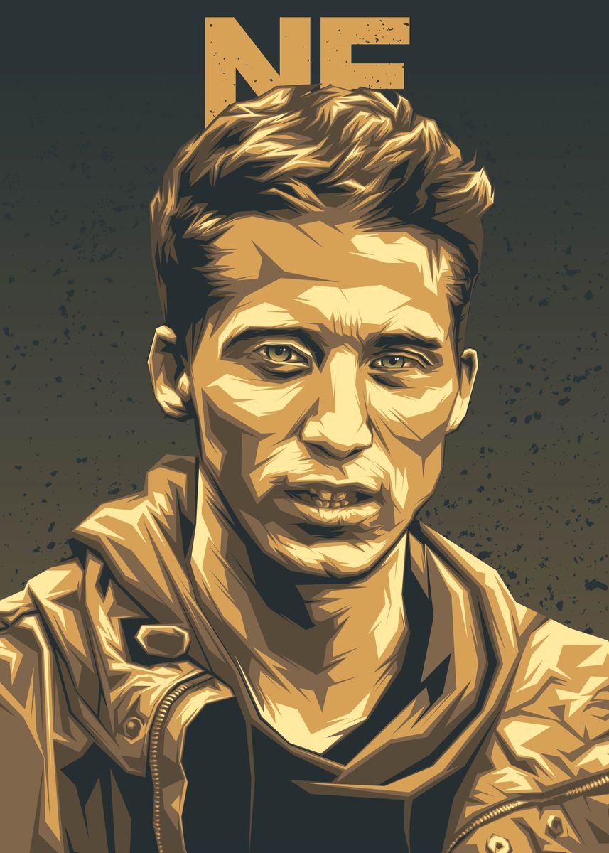 'NF Rapper Hip Hop' Poster, picture, metal print, paint by Lucky Dream ...