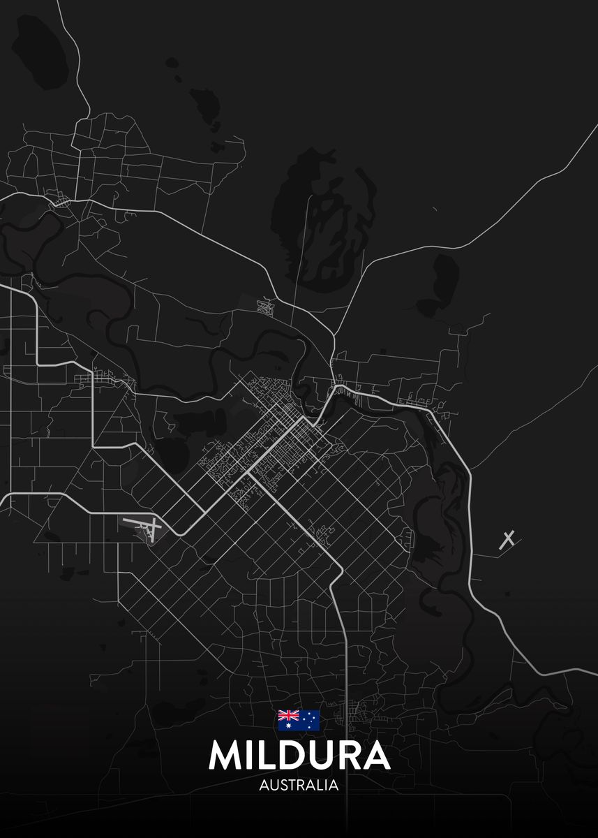 'Mildura AU' Poster, picture, metal print, paint by IMR Designs | Displate