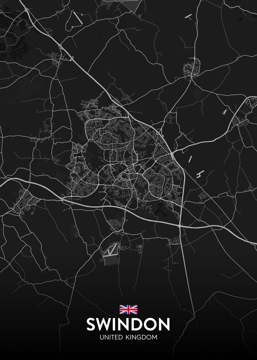 'Swindon UK' Poster by IMR Designs | Displate