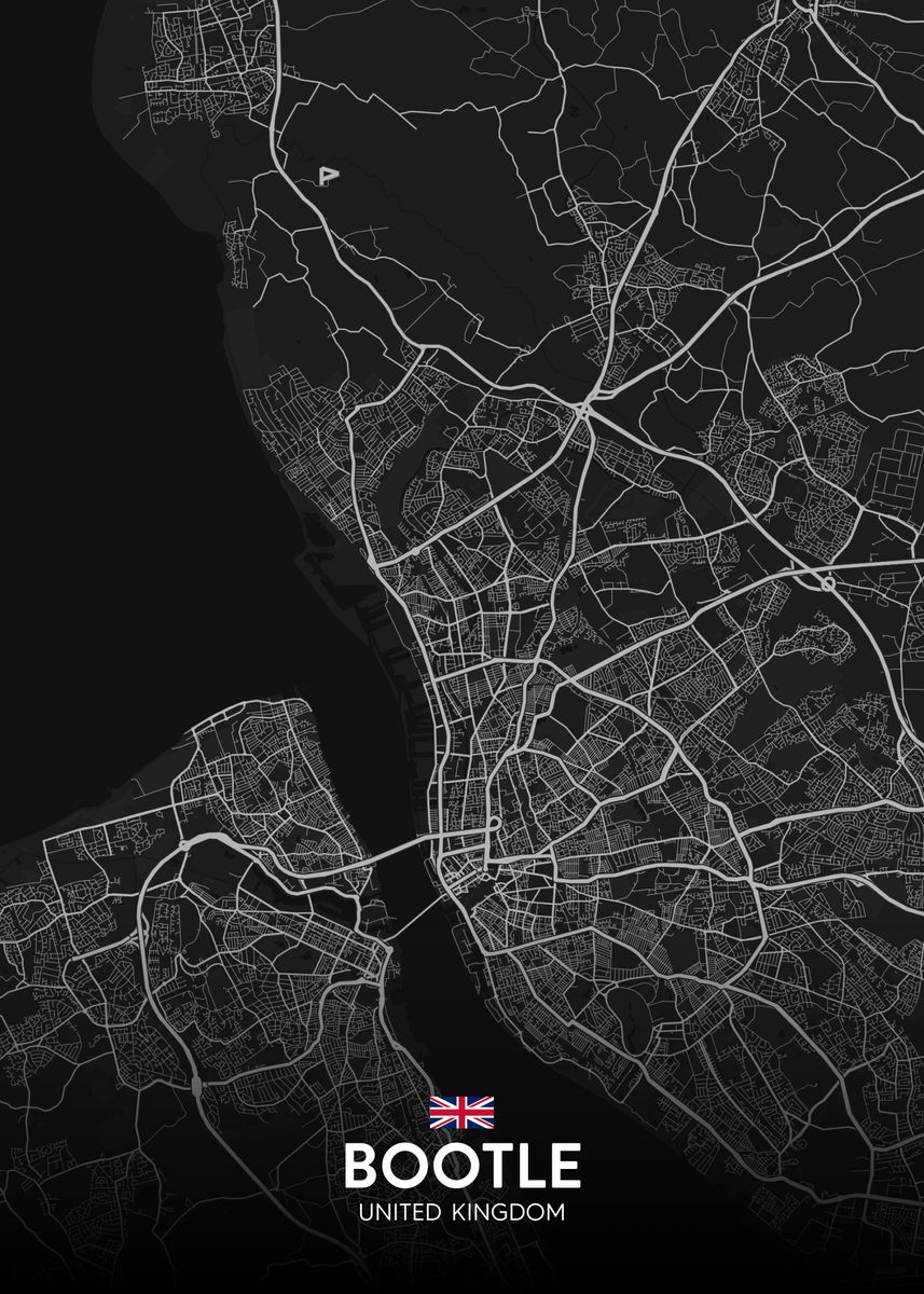 'Bootle UK' Poster, picture, metal print, paint by IMR Designs | Displate