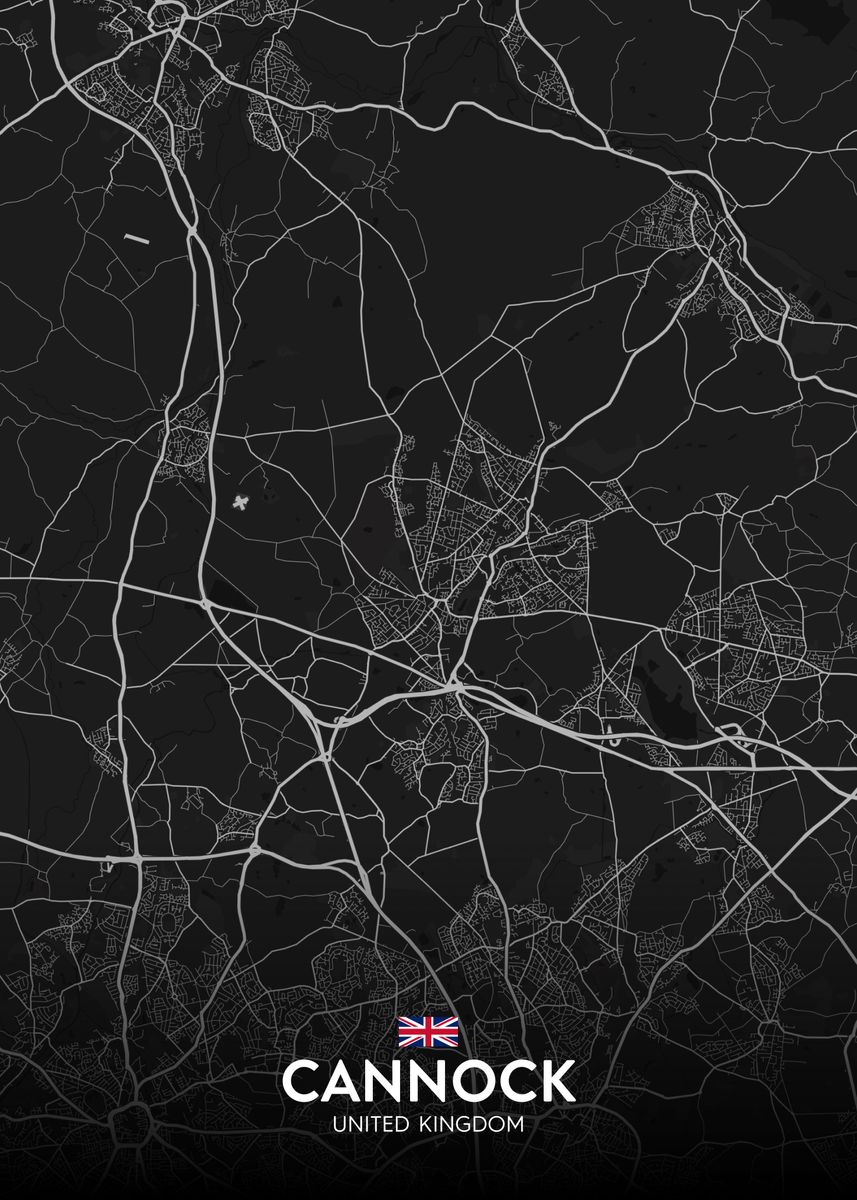 'Cannock UK' Poster, picture, metal print, paint by IMR Designs | Displate