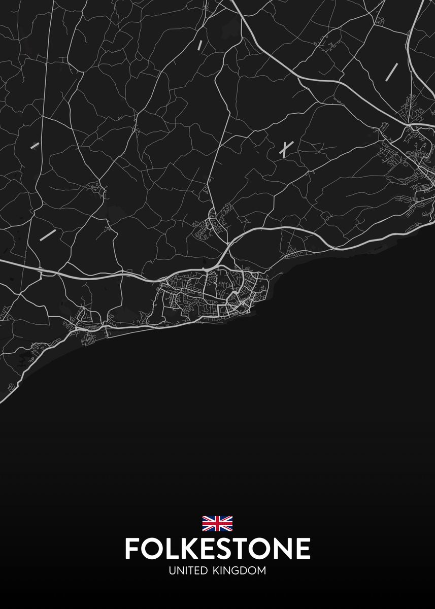 'Folkestone UK' Poster by IMR Designs | Displate